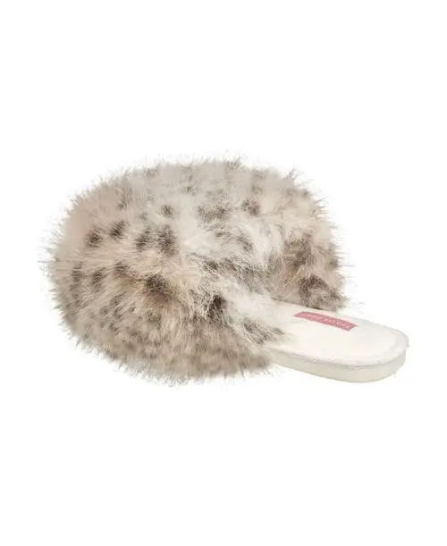 Thalia Sodi Animal Leopard Puff Ball Slipper