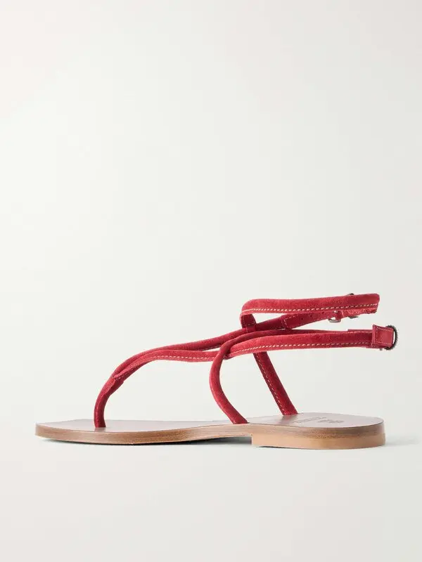 Brunello Cucinelli Suede Thong Sandals
