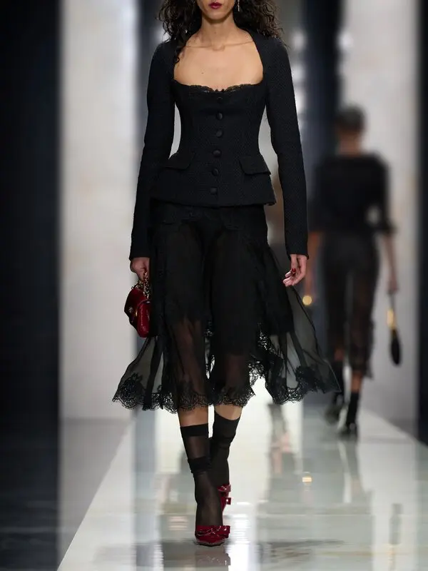 Dolce & Gabbana Bustier Tweed Jacket