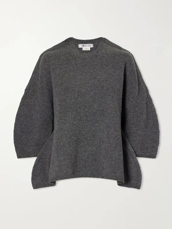 Comme Des Garçons Peplum Wool Sweater