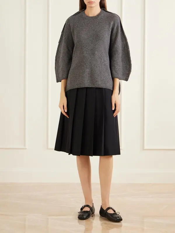 Comme Des Garçons Peplum Wool Sweater