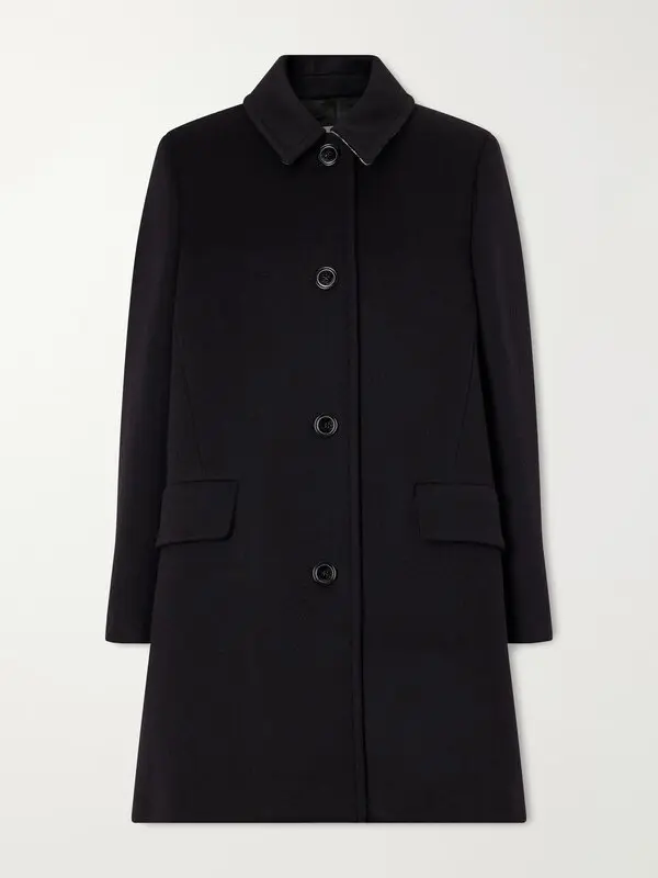 Burberry Gosford Wool And Cashmere-blend Felt Coat - Black