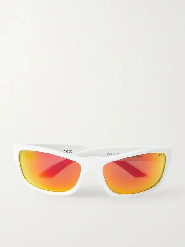 Prada Square-frame Acetate Sunglasses - Red