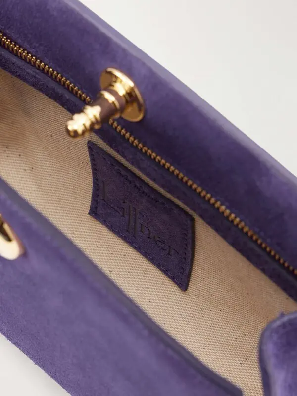 LIFFNER Pushlock Suede Clutch