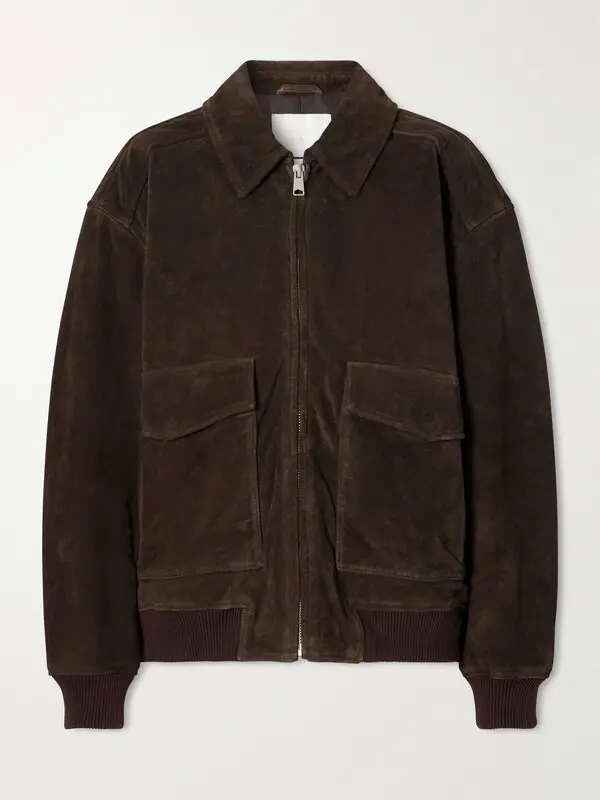Citizens Of Humanity Vivienne Rib-trimmed Suede Jacket