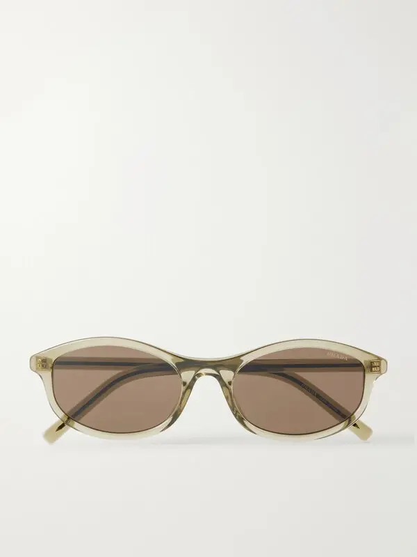 Prada Round-frame Acetate Sunglasses - Brown