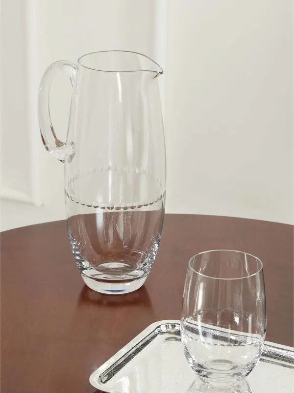 Christofle Perles Lead-free Crystal Water Pitcher