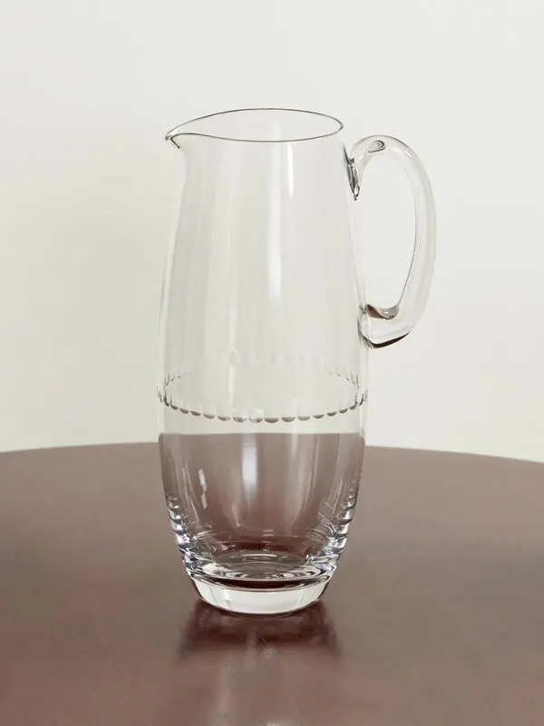 Christofle Perles Lead-free Crystal Water Pitcher - Neutrals