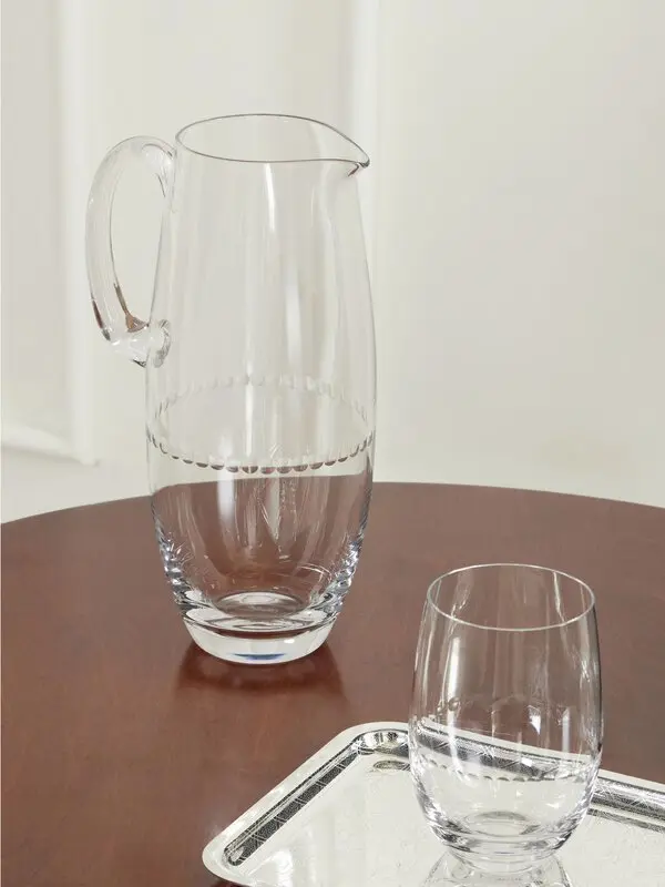 Christofle Perles Lead-free Crystal Water Pitcher - Neutrals