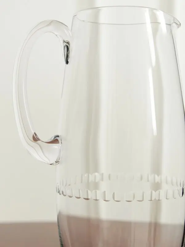 Christofle Perles Lead-free Crystal Water Pitcher - Neutrals