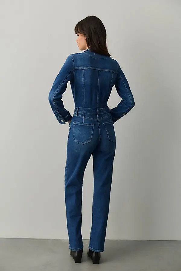 Free People We The Free Outlaw Denim Jumpsuit