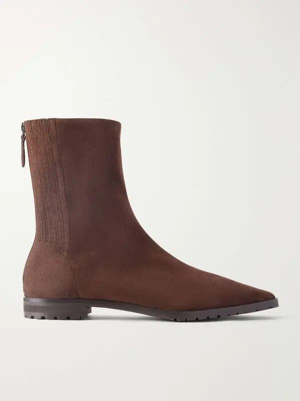 AQUAZZURA Saint Honoré Bootie Suede Ankle Boots