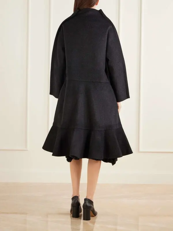 Comme Des Garçons Paneled Wool And Cashmere-blend Flannel Coat
