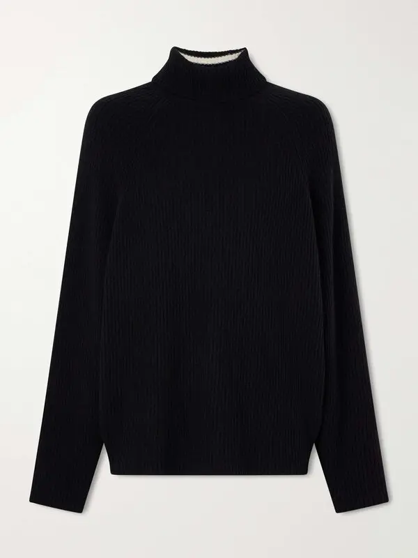 Gabriela Hearst Wigman Ribbed Cashmere Turtleneck Sweater
