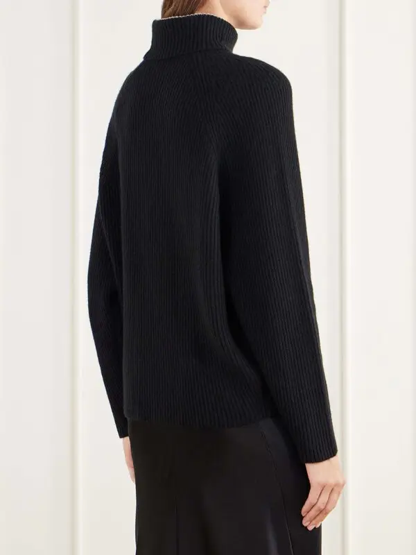 Gabriela Hearst Wigman Ribbed Cashmere Turtleneck Sweater