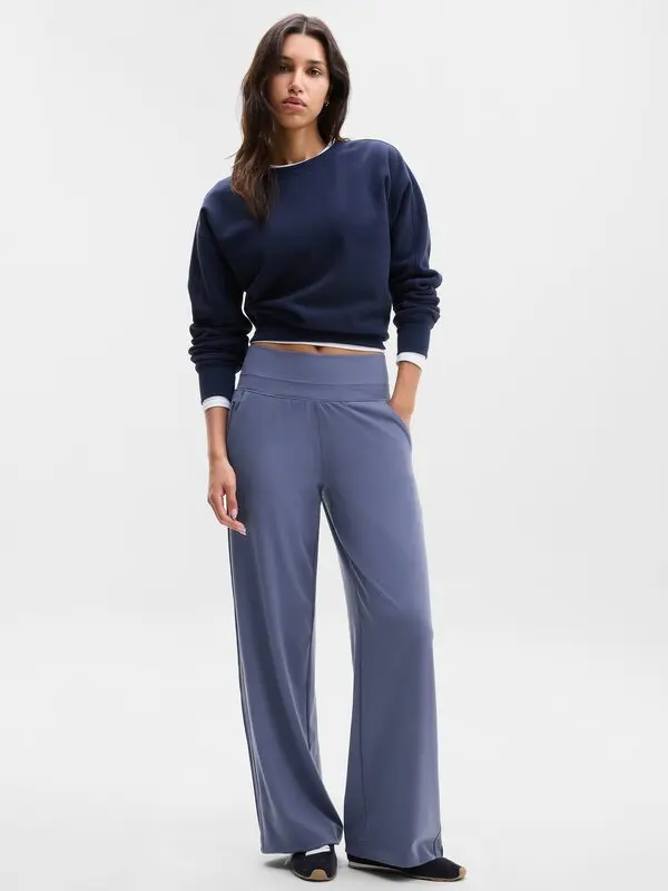 Athleta Venice Pintuck High Rise Wide Leg Pant - Sail