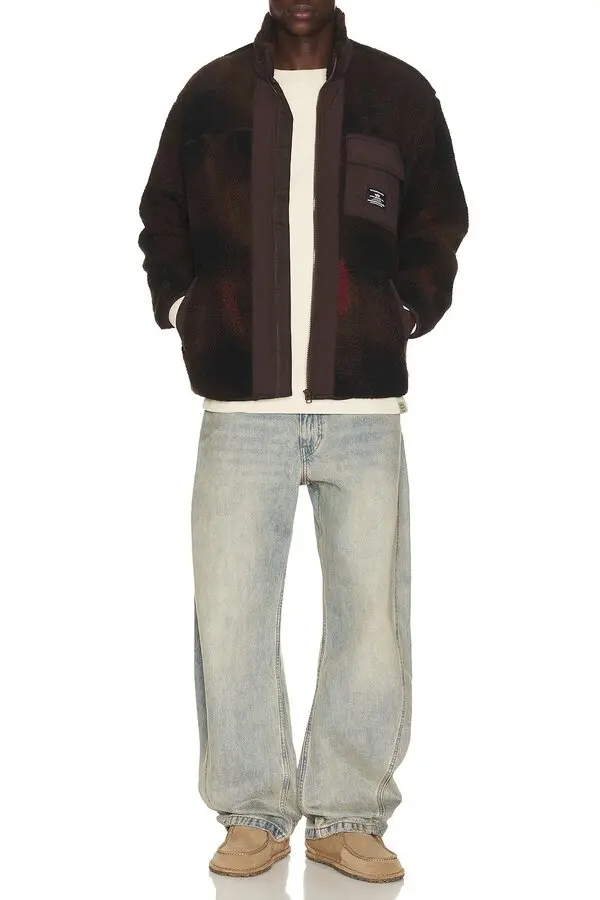 Alpha Industries Houston Relaxed Fit Sherpa Jacket In Multi