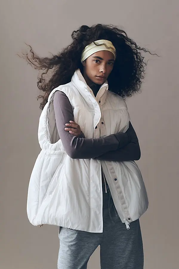 Free People Daydream Puffer Vest - Cream Cloud