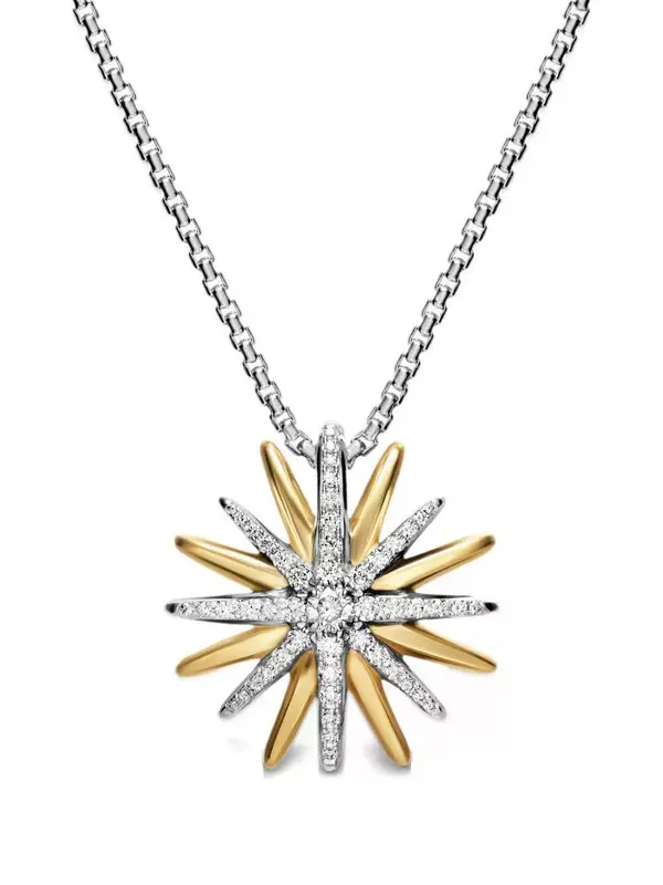David Yurman Starburst Diamond Necklace - Silver