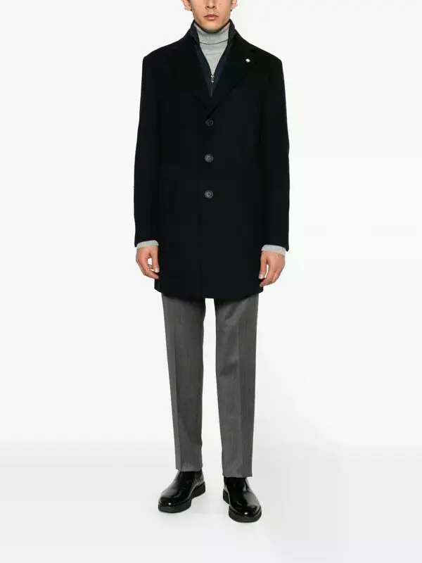 MANUEL RITZ Removable-bib Notched-lapel Coat
