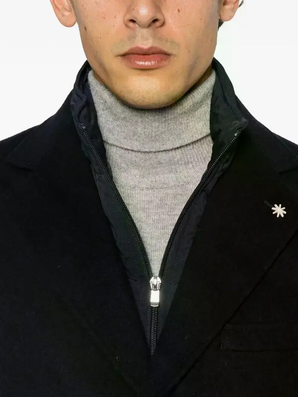 MANUEL RITZ Removable-bib Notched-lapel Coat