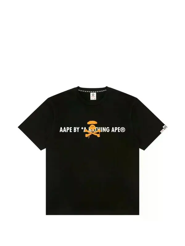 AAPE BY *A BATHING APE Logo-print T-shirt - Black