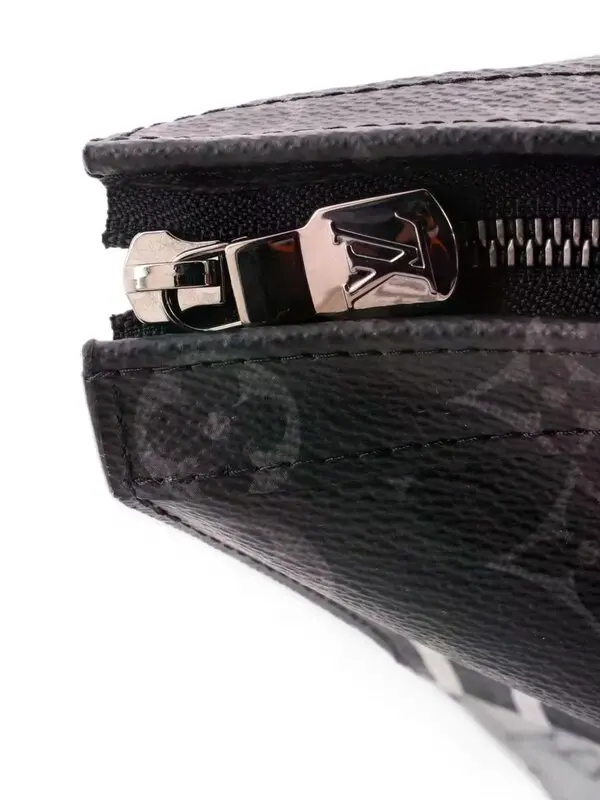 LOUIS VUITTON Pochette Voyage Monogram Eclipse Split Canvas Mm Clutch Bag