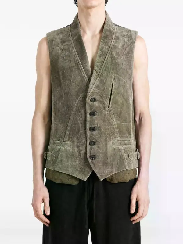 ZIGGY CHEN Layered Buckled Waistcoat