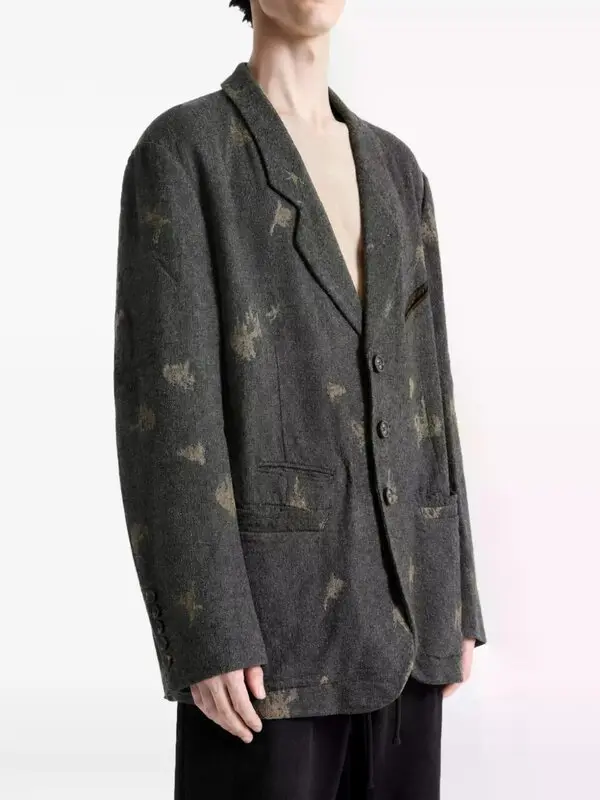 ZIGGY CHEN Jacquard-pattern Single-breasted Blazer