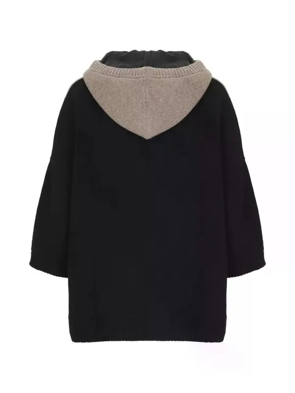 KANGRA Argyle-knit Hooded Hoodie