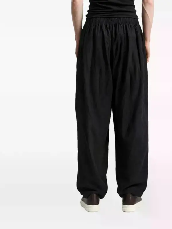 ZIGGY CHEN Drawstring Elasticated Trousers - Black