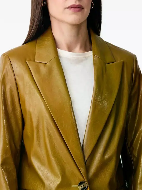 Sisley Peak-lapel Crinkled-finish Blazer