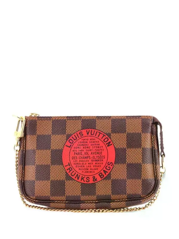 LOUIS VUITTON Pochette Accessoires Limited Edition Damier Mini Clutch Bag