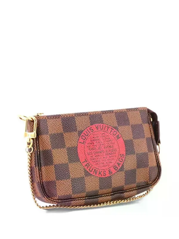LOUIS VUITTON Pochette Accessoires Limited Edition Damier Mini Clutch Bag