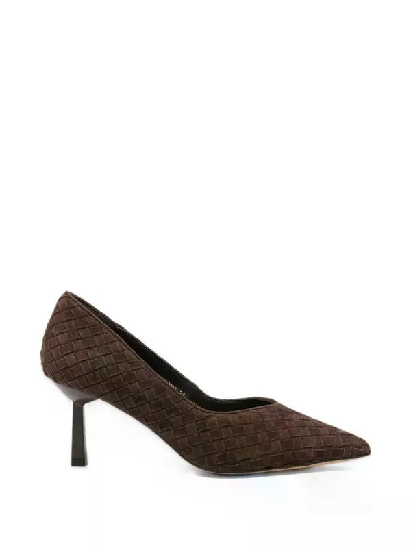LINDA BAUMANN Woven Pointed-toe Pumps