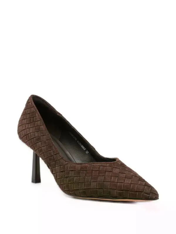 LINDA BAUMANN Woven Pointed-toe Pumps