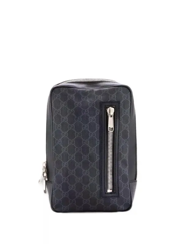 Gucci Soft Zip Sling Bag Gg Coated Canvas Small Crossbody Bag