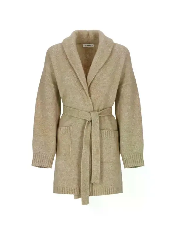 KANGRA Belted Shawl-collar Coat