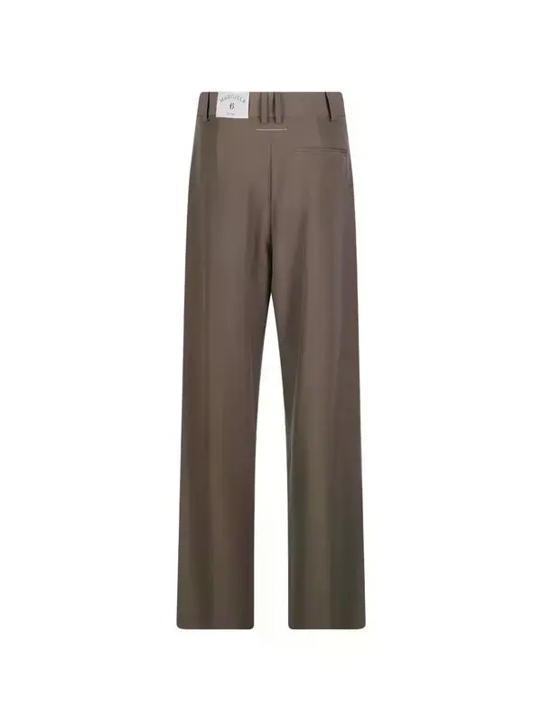 MAISON MARGIELA Pleated Straight-leg Trousers - Neutrals