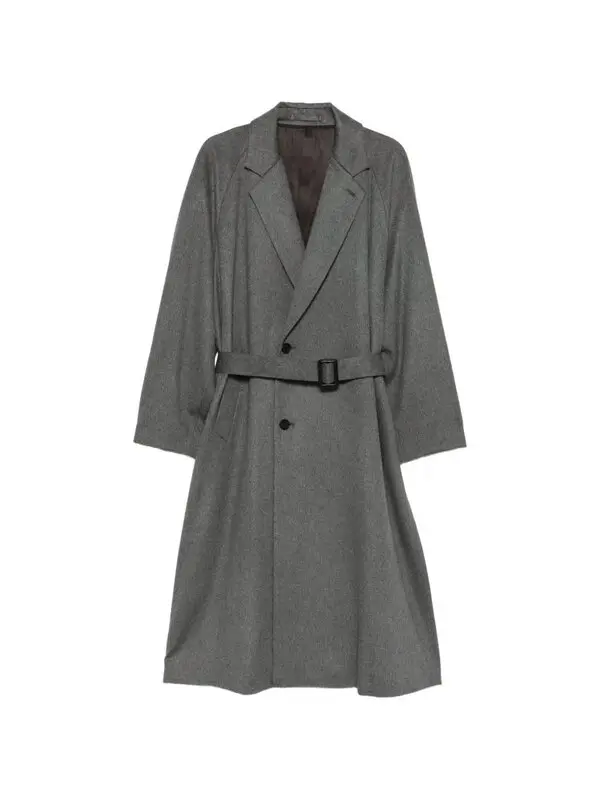 SSSTEIN Belted Double-breasted Coat - Grey
