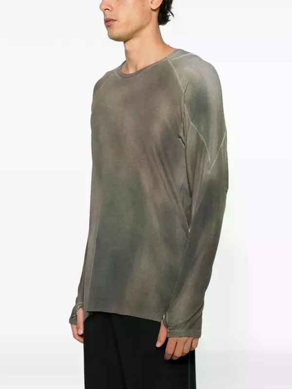 ISAAC SELLAM EXPERIENCE Faded-effect Panelled T-shirt
