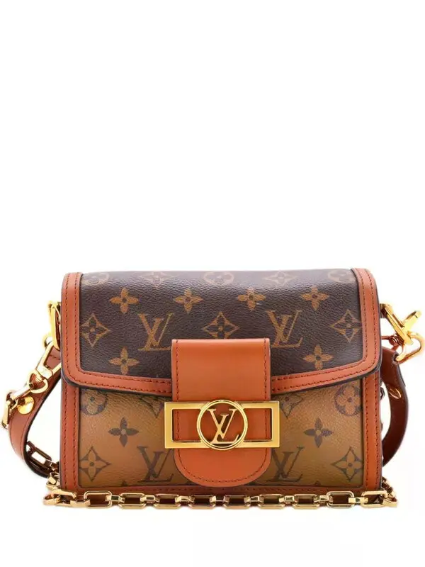 LOUIS VUITTON Dauphine Shoulder Bag Reverse Monogram Canvas Mini Crossbody Bag