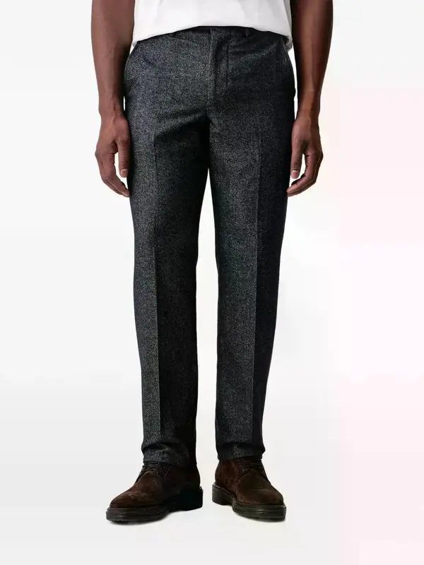 Paul Smith Flannel Pressed-crease Trousers - Blue
