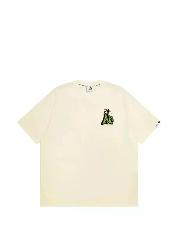 AAPE BY *A BATHING APE Ap/unvs Graffiti-print T-shirt - Neutrals
