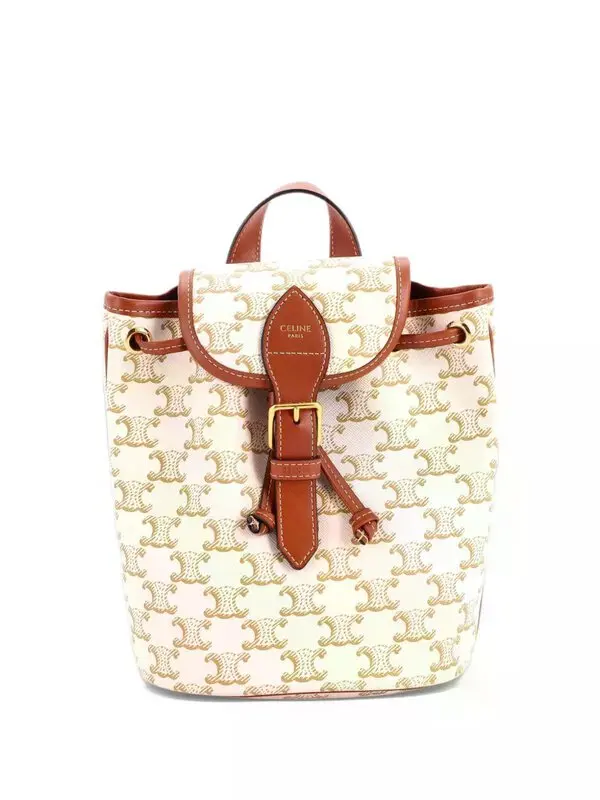 Celine Folco Triomphe Coated Canvas Mini Backpack