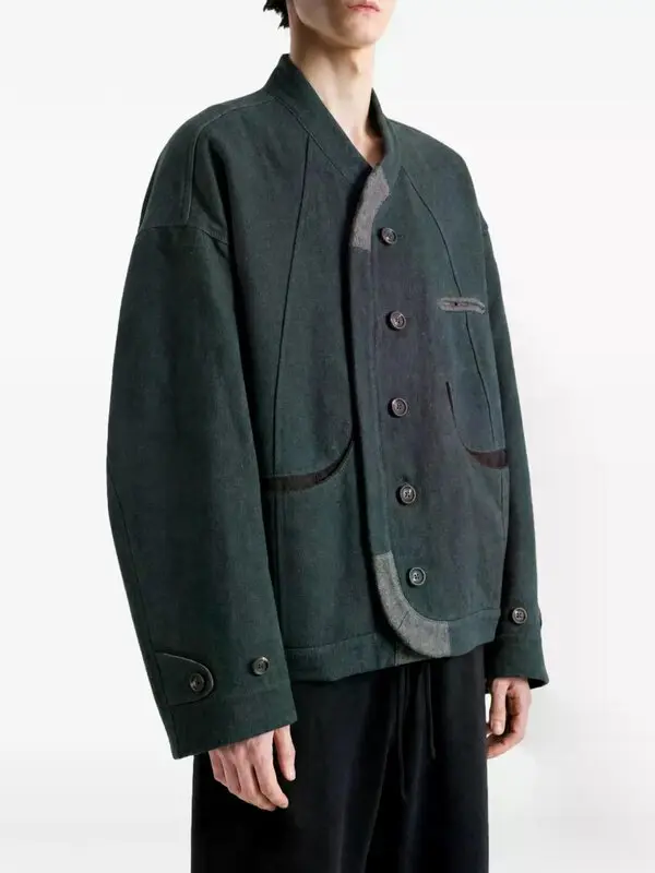 ZIGGY CHEN Contrast-trim Panelled Denim Jacket