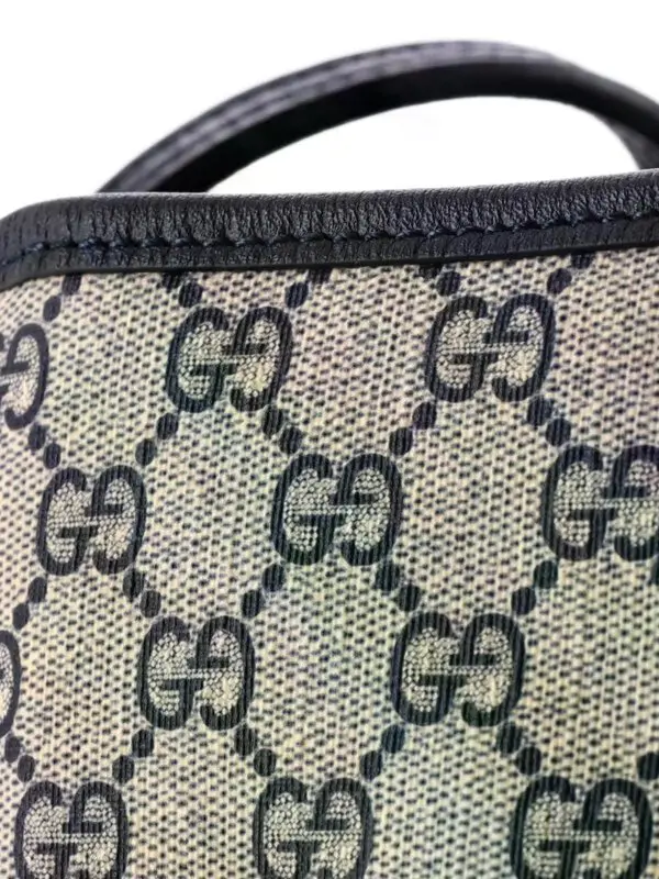 Gucci Ophidia Open Shopping Gg Coated Canvas Large Tote Bag - Blue