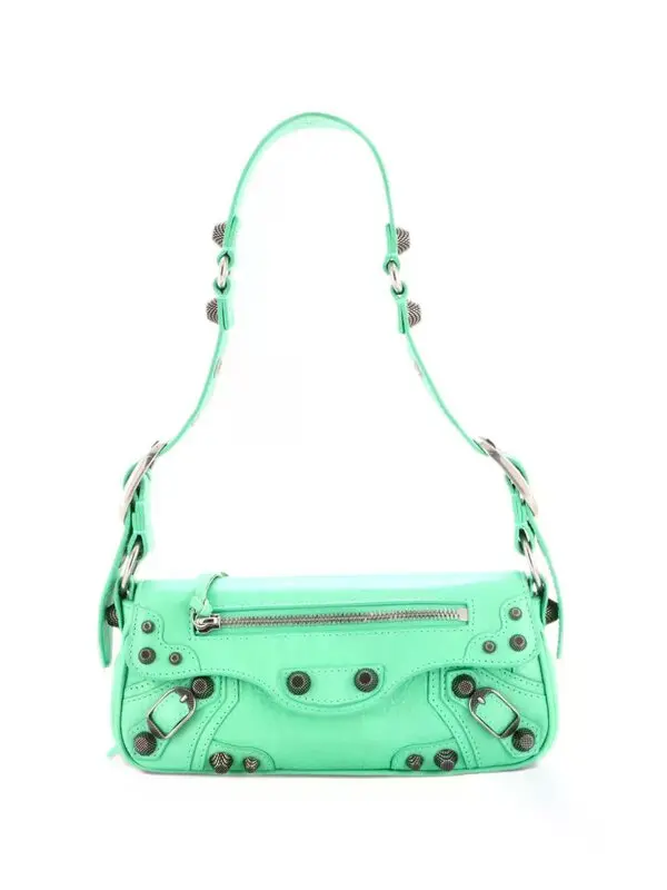 Balenciaga Le Cagole Giant Studs Sling Bag Leather Xs Shoulder Bag - Green