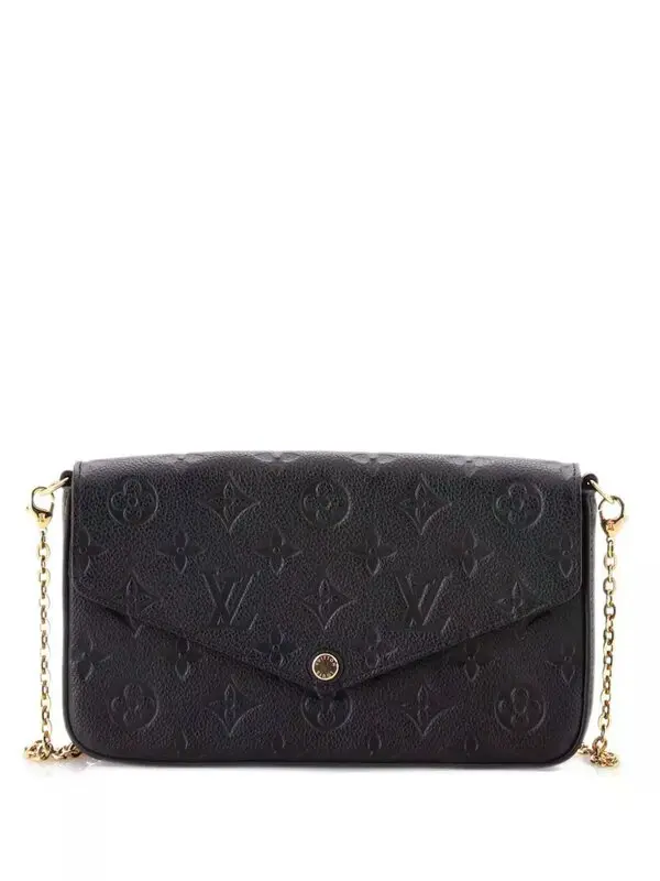 LOUIS VUITTON Felicie Pochette Monogram Empreinte Leather Crossbody Bag - Black