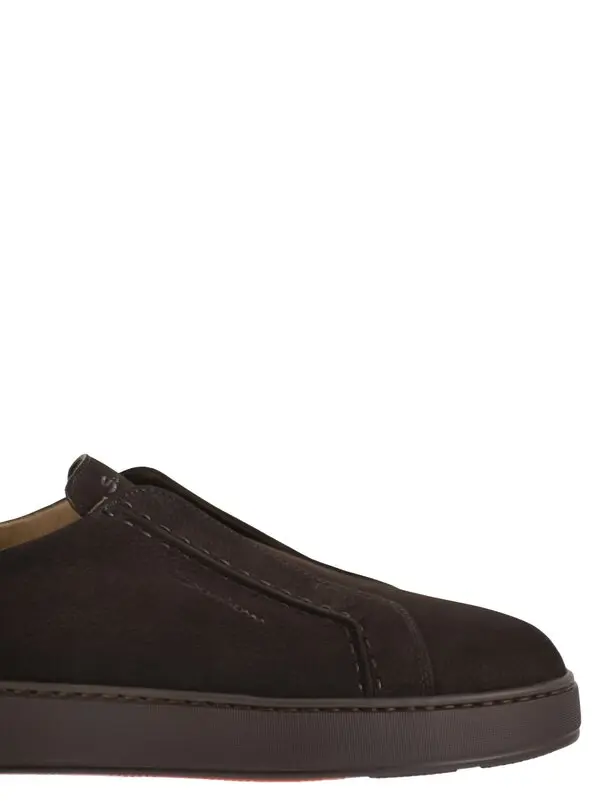 Santoni Victoryl26 Soft Leather Slip-on Trainers - Brown